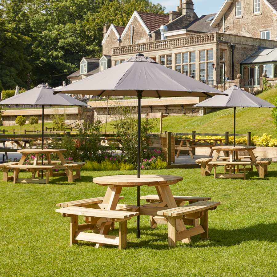 KING Picnic Bench - 8 Seater Round - Zap Trading