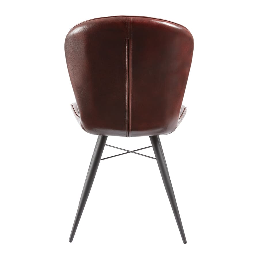 LENA Side Chair - Genuine Leather - Zap Trading