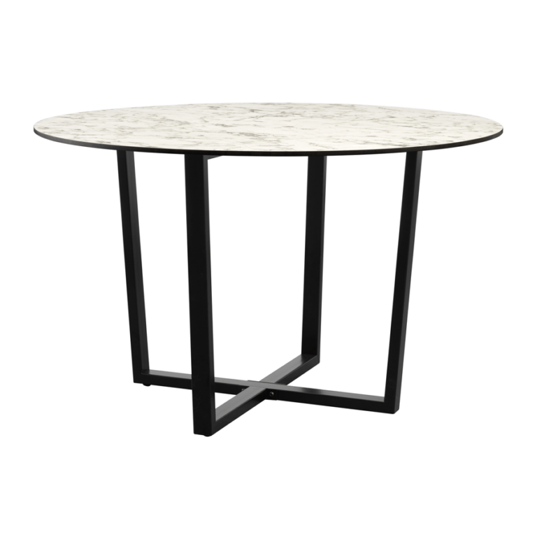 Bourne Dining Table - White Carrara Marble - Zap Trading