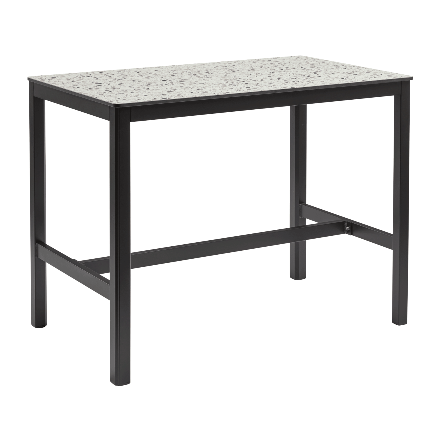 Extrema Mixed Terrazzo - Black Mid Height Table - Zap Trading