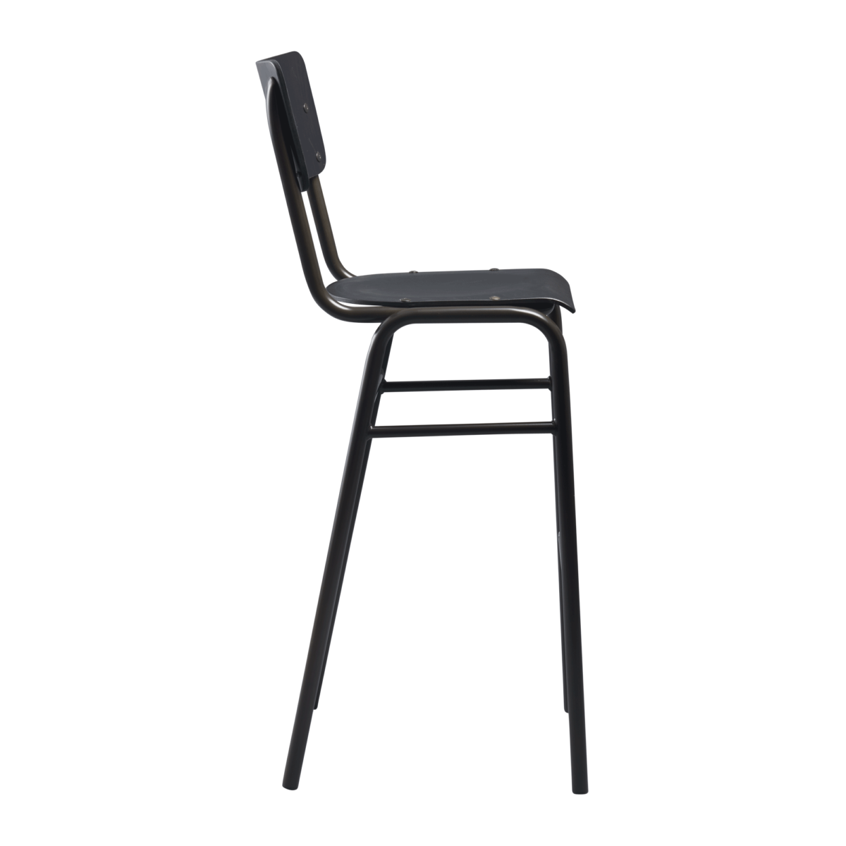 Tavo Stacking Bar Stool - Wooden Seat & Back - Zap Trading