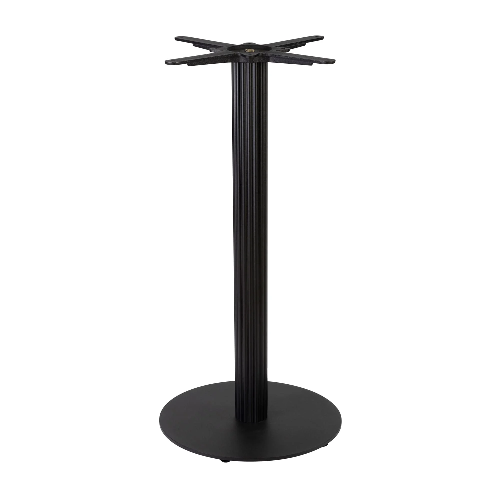 Boston Base - Black Fluted Small Round - Mid Height - Zap Trading