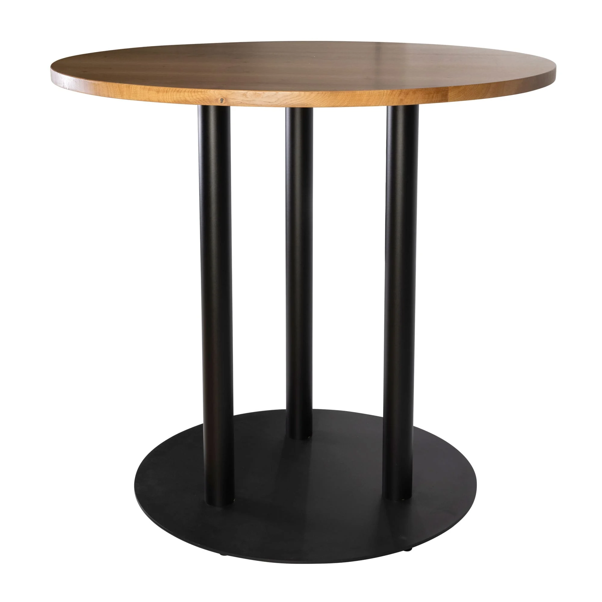 Character Oak Complete Poseur Table - 120cm Diameter - Natural Oak with ...